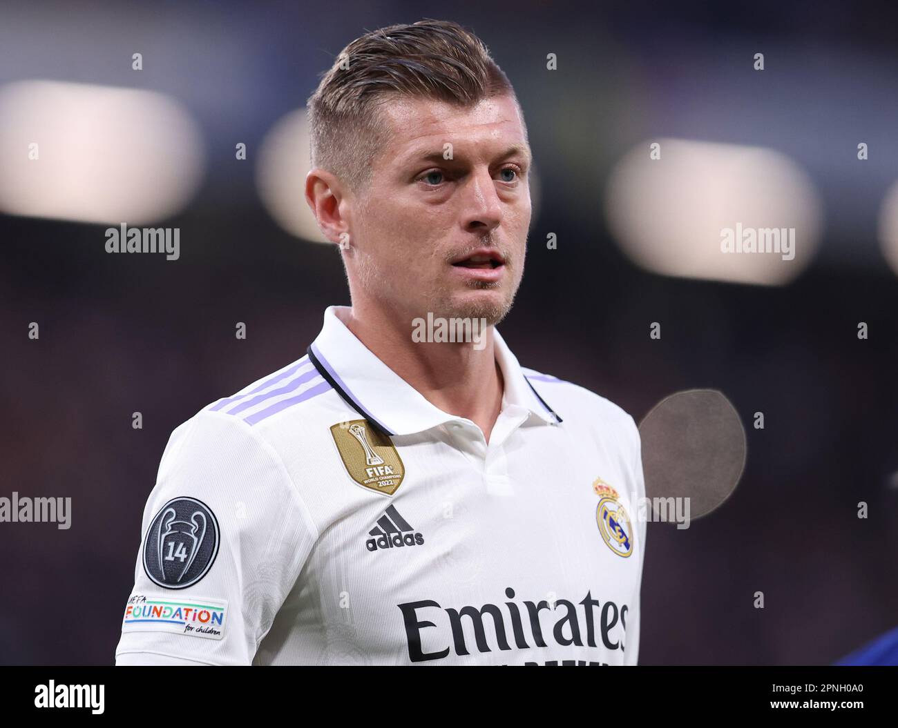 London, UK. 18th Apr, 2023. Toni Kroos of Real Madrid during the UEFA ...