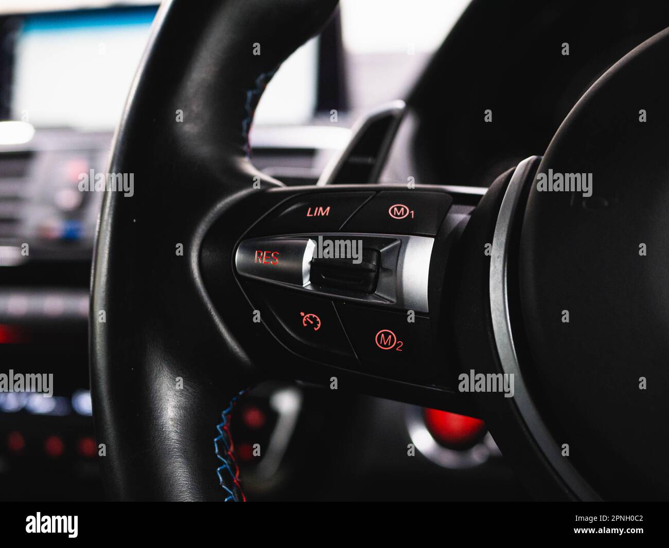 Bmw m4 steering wheel buttons hi-res stock photography and images - Alamy