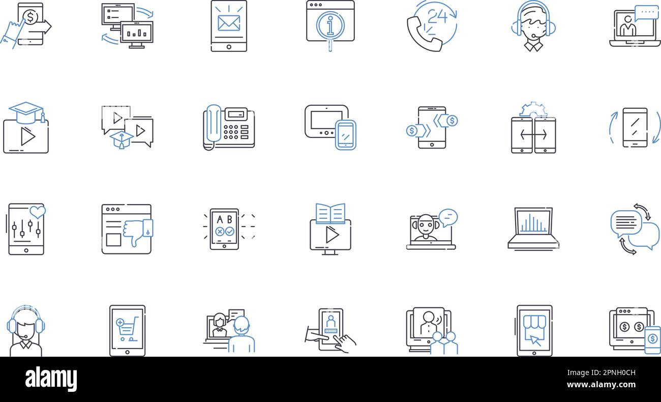 Portable ph line icons collection. Mobility, Compactness, Convenience ...