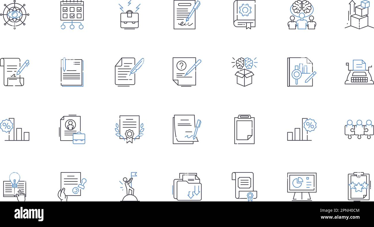 Talent progress line icons collection. Development, Growth, Advancement ...