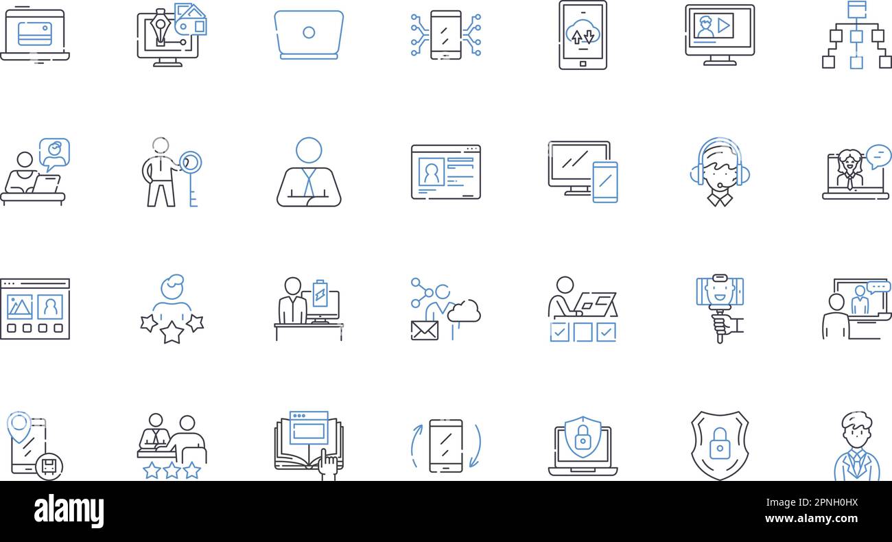 Banking Account line icons collection. Interest, Savings, Checking ...