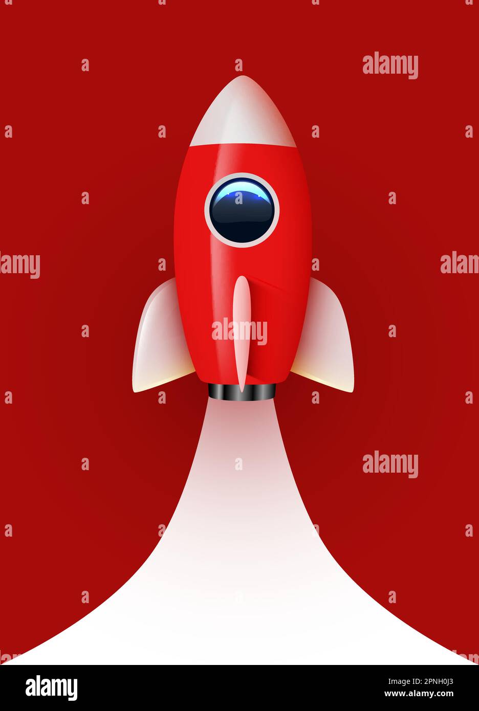 Rocket launching. Business start up concept. Vector illustration Stock ...
