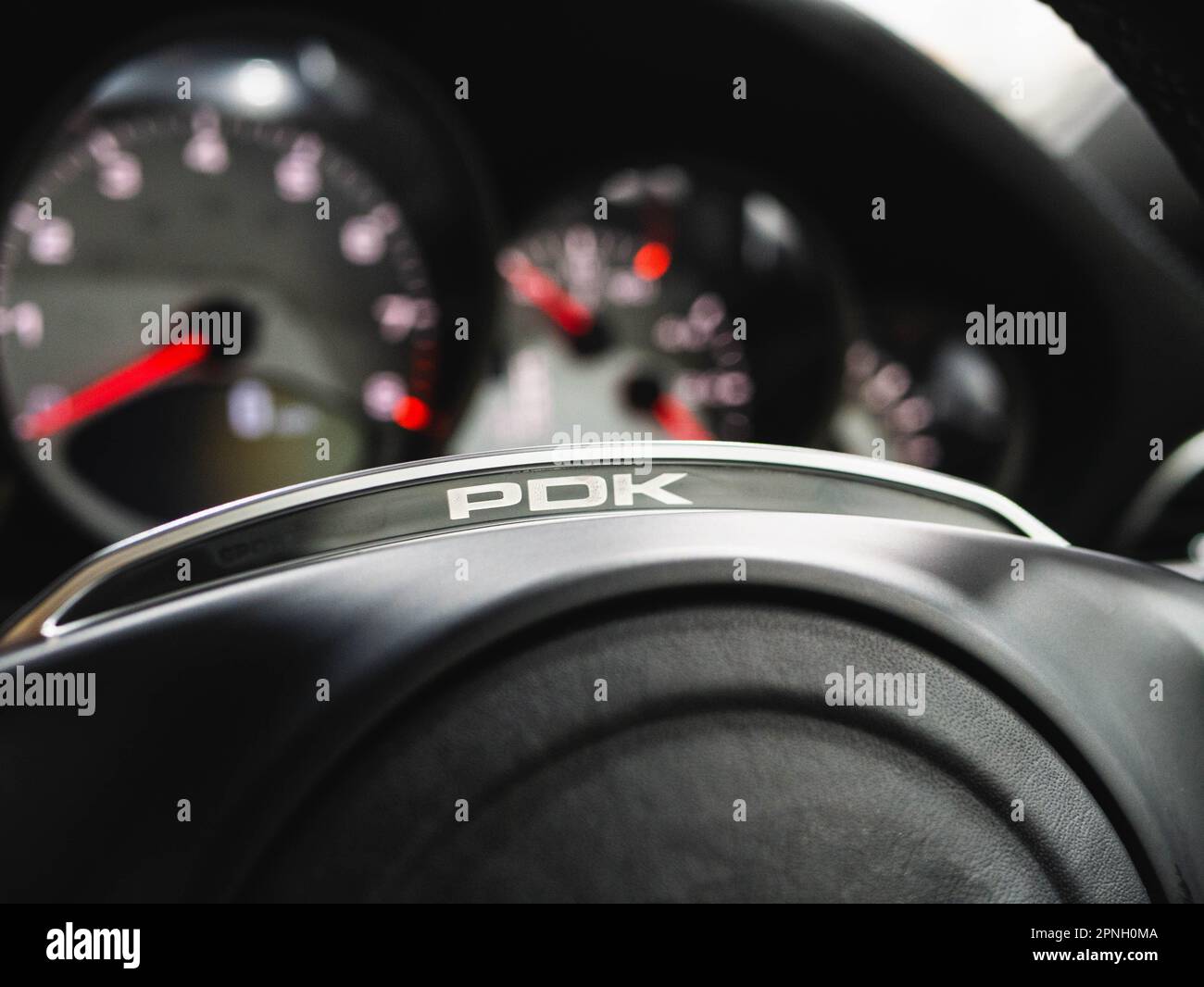 Porsche Steering Wheel PDK Stock Photo - Alamy
