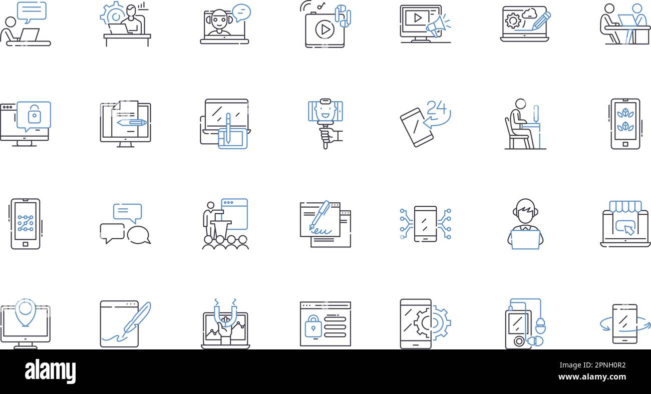 Account owner line icons collection. Identity, Ownership, Authority ... Account owner line icons collection. Identity, Ownership, Authority ...