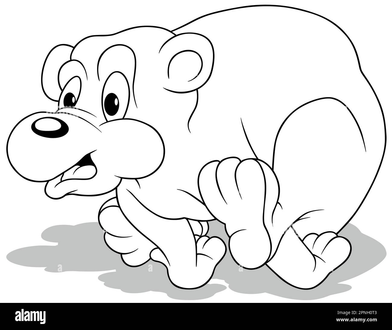 Drawing of a Running Teddy Bear Stock Vector Image & Art - Alamy
