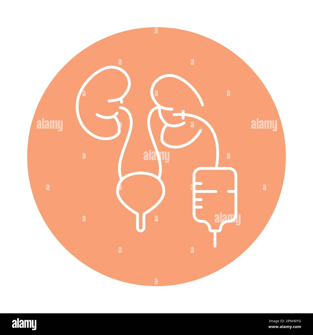 Nephrostomy color line icon. Human diseases. Pictogram for web page ...