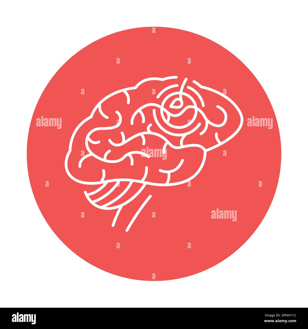 Stroke brain color line icon. Human diseases. Pictogram for web page ...