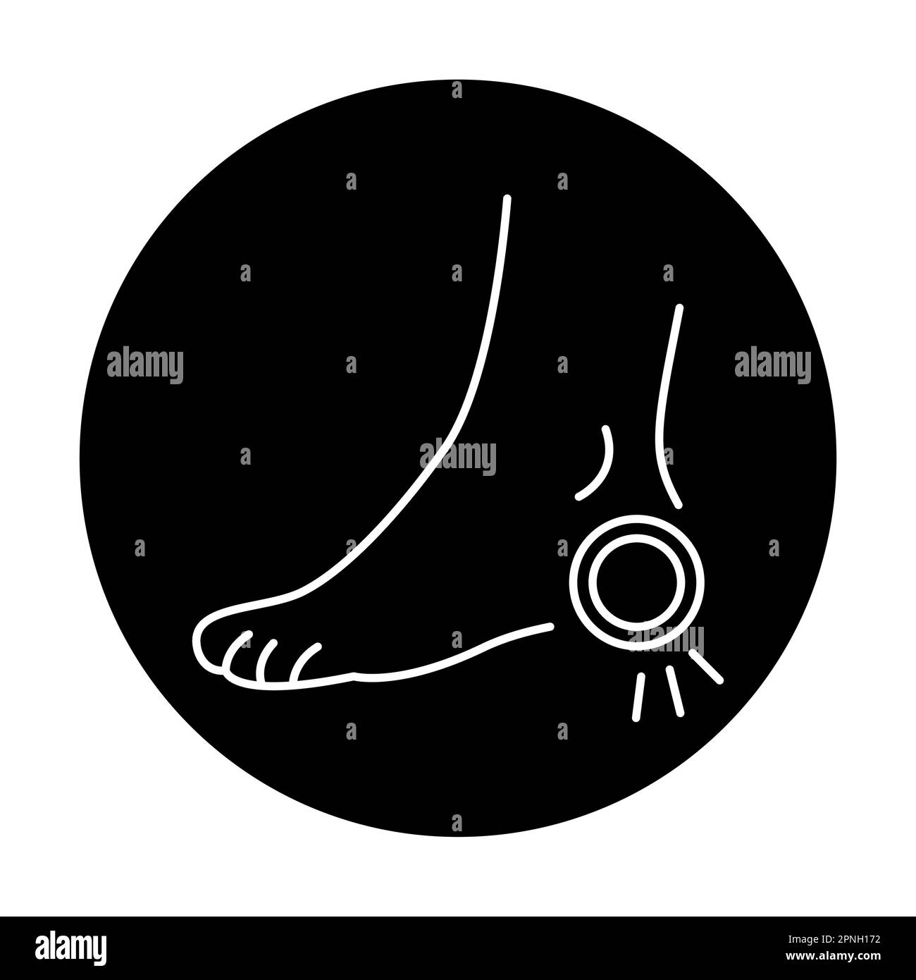 Heel spur color line icon. Human diseases. Pictogram for web page ...