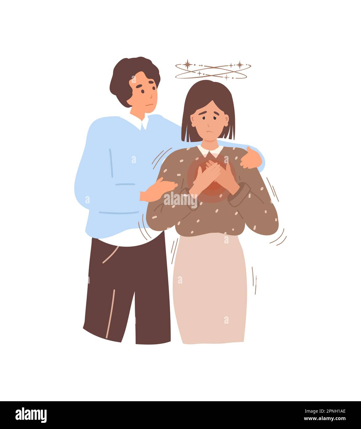 Panic attack symptoms Stock Vector Images - Alamy