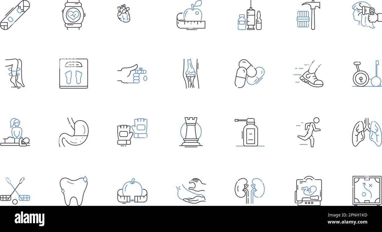 Nutrition line icons collection. Healthy, Balanced, Vitamins, Minerals ...