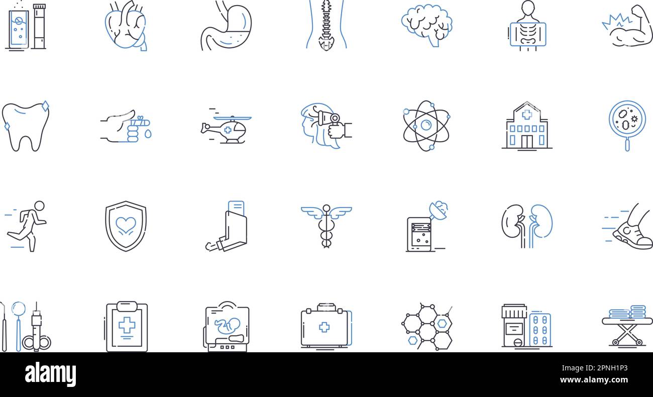 Vitality line icons collection. Energy, Strength, Vigor, Resilience ...