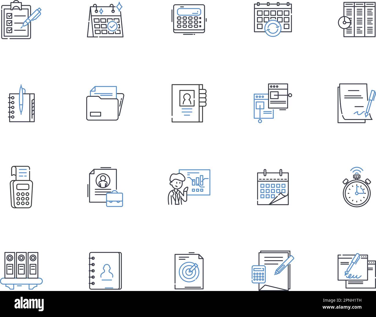 Deadline Line Icons Collection Countdown Due Date Limit Timeframe