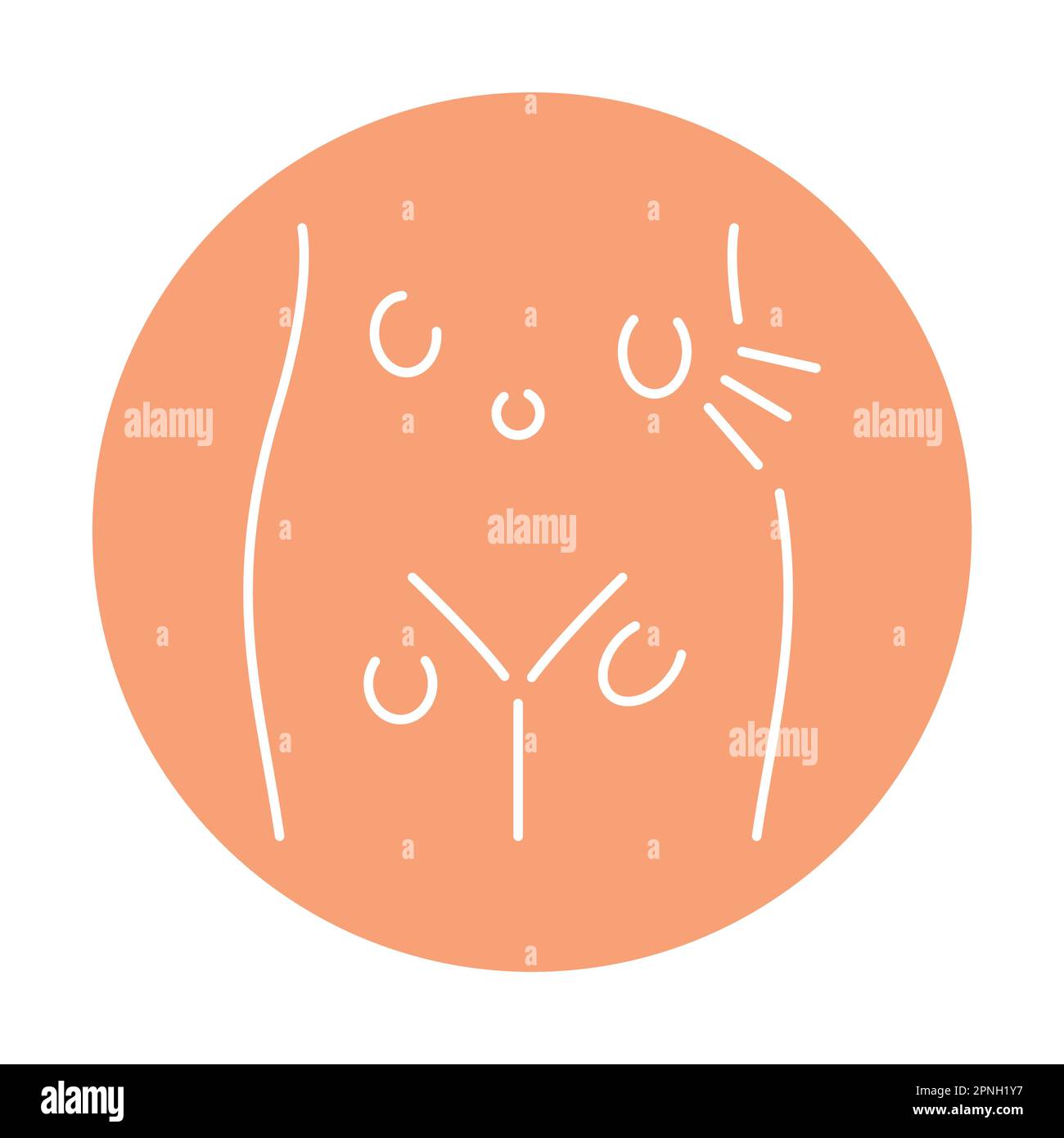 Abdominal hernias color line icon. Human diseases. Pictogram for web ...