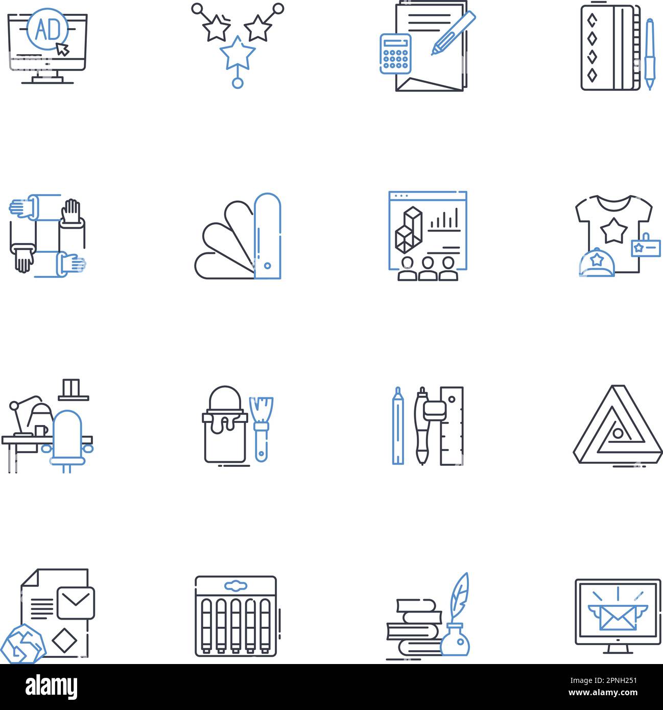 Craftsman line icons collection. Artisan, Creative, Skilled, Masterful ...