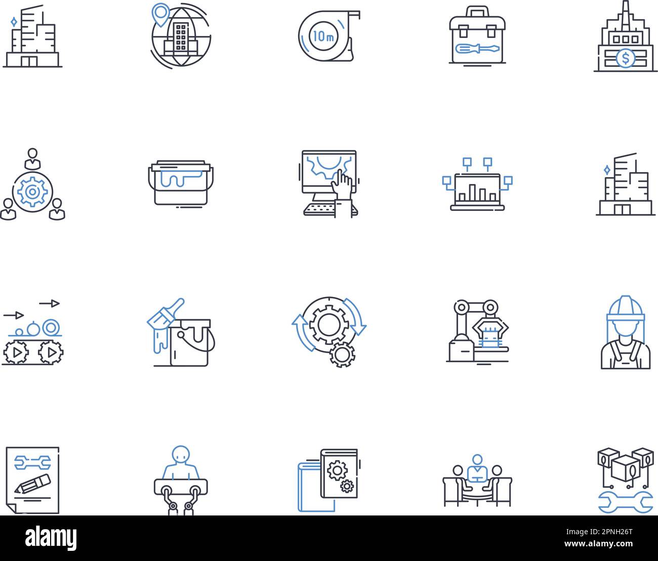 Assembly house line icons collection. Community, Gathering, Creativity ...