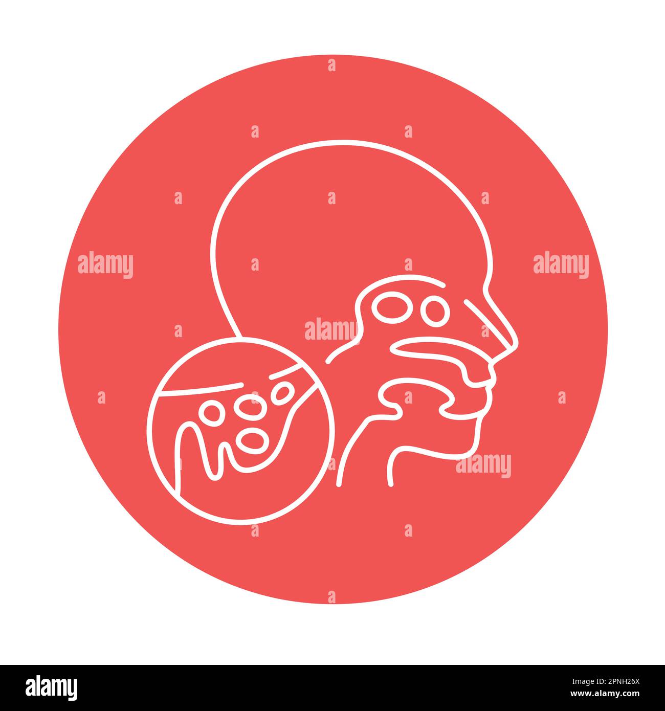 Sinusitis color line icon. Human diseases. Pictogram for web page ...