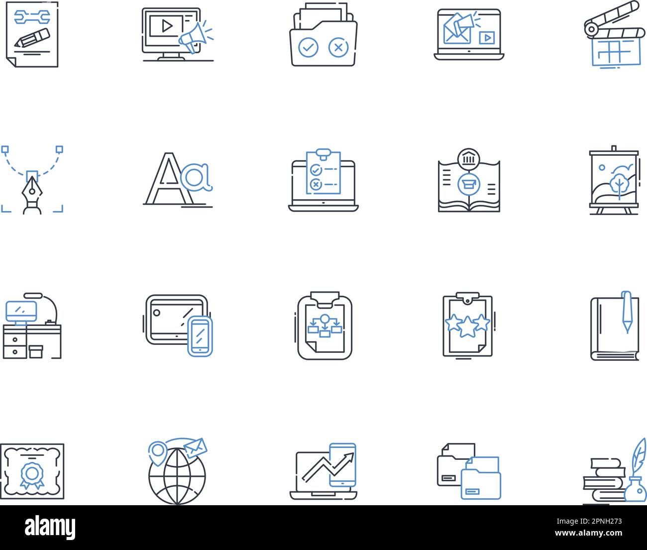 Contingent line icons collection. Probability, Uncertainty, Dependence ...