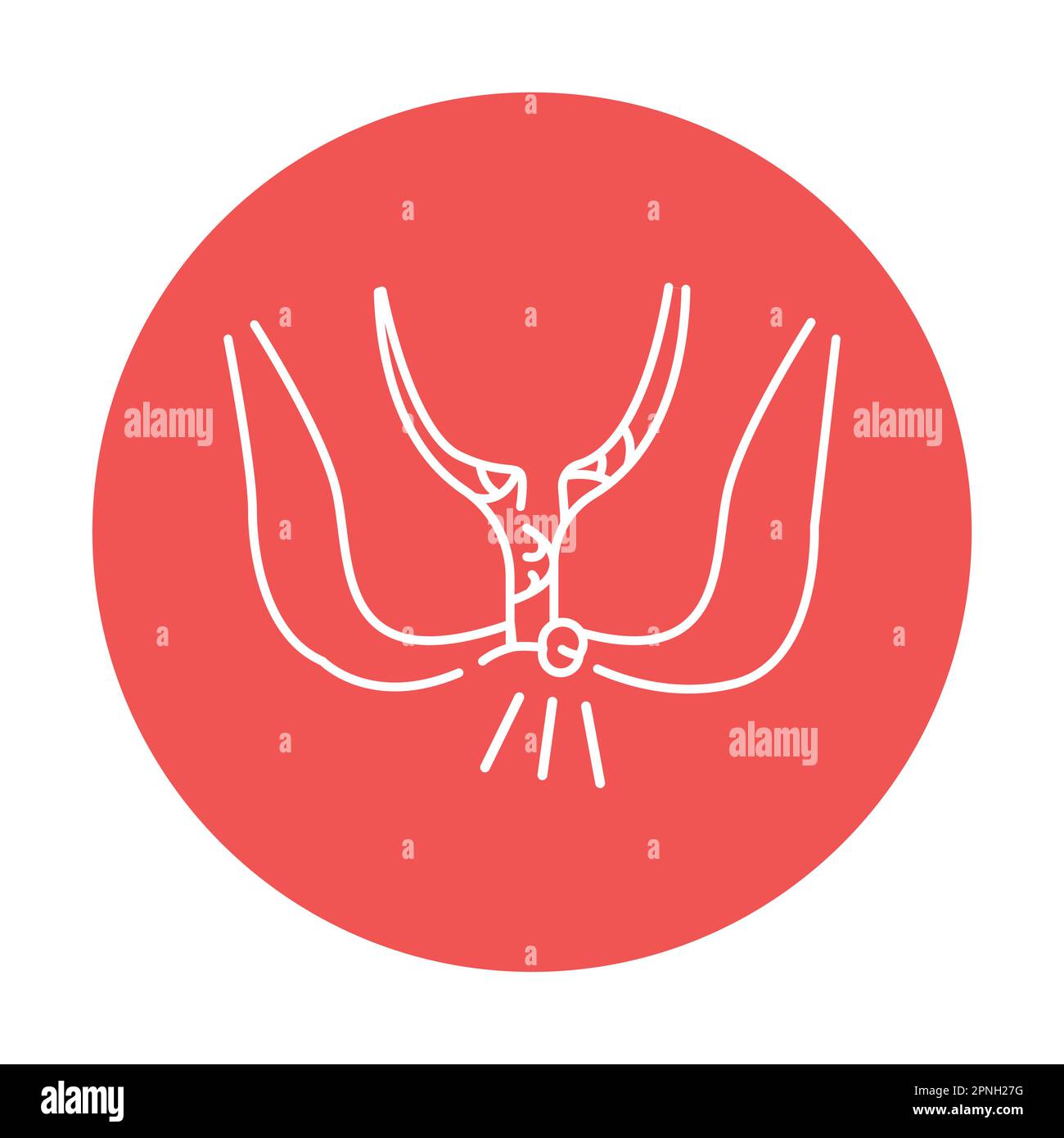 Hemorrhoids color line icon. Human diseases. Pictogram for web page ...