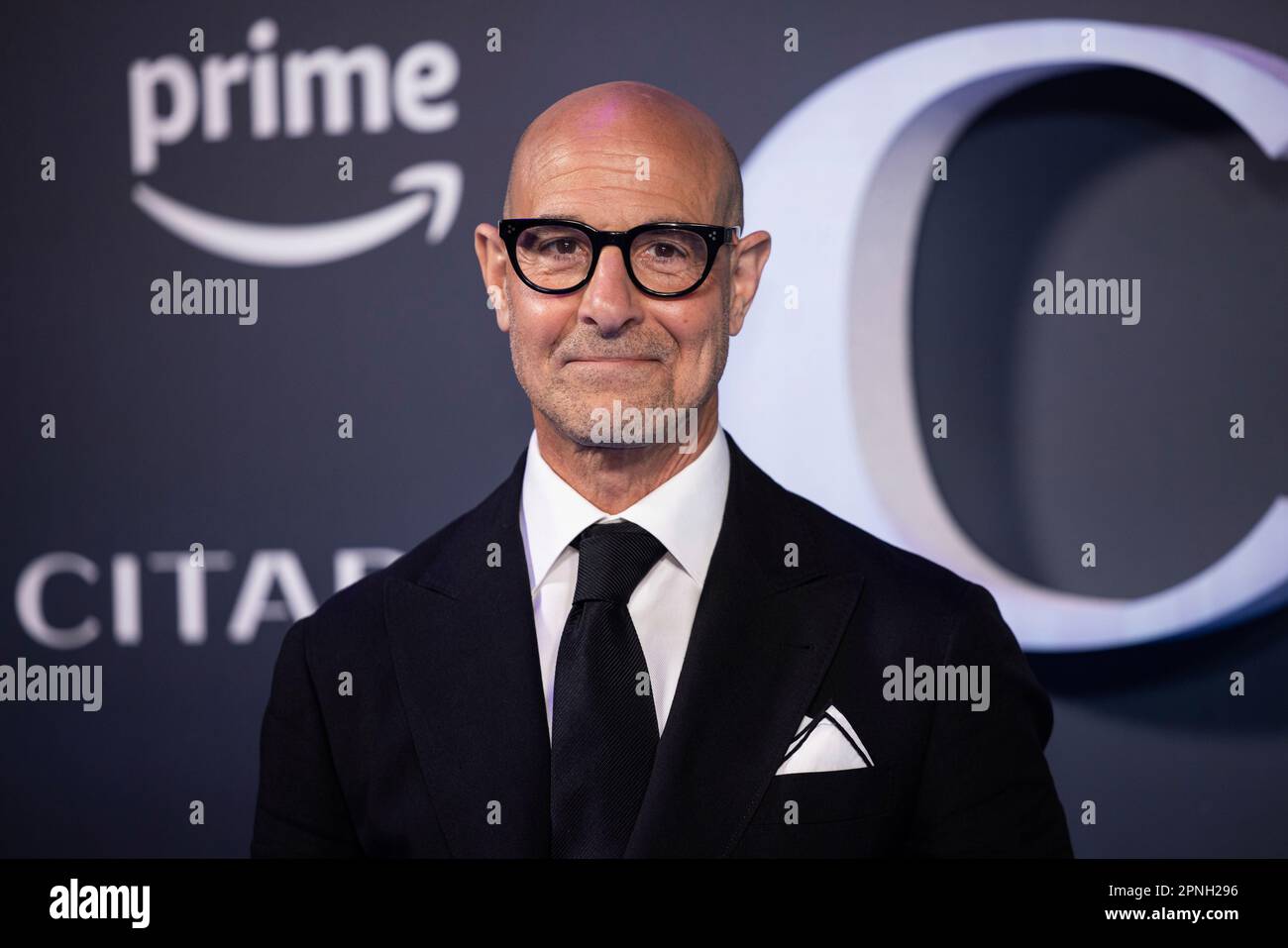 Stanley Tucci poses for photographers upon arrival at the premiere of ...