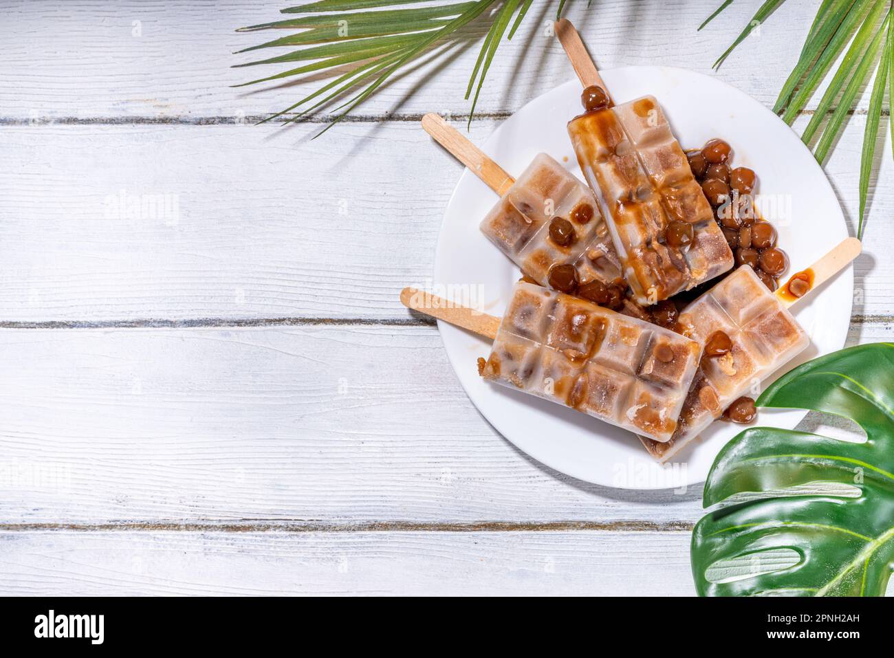 Tapioka latte popsicles. Frozen tapioca boba balls coffee frappe, ice ...