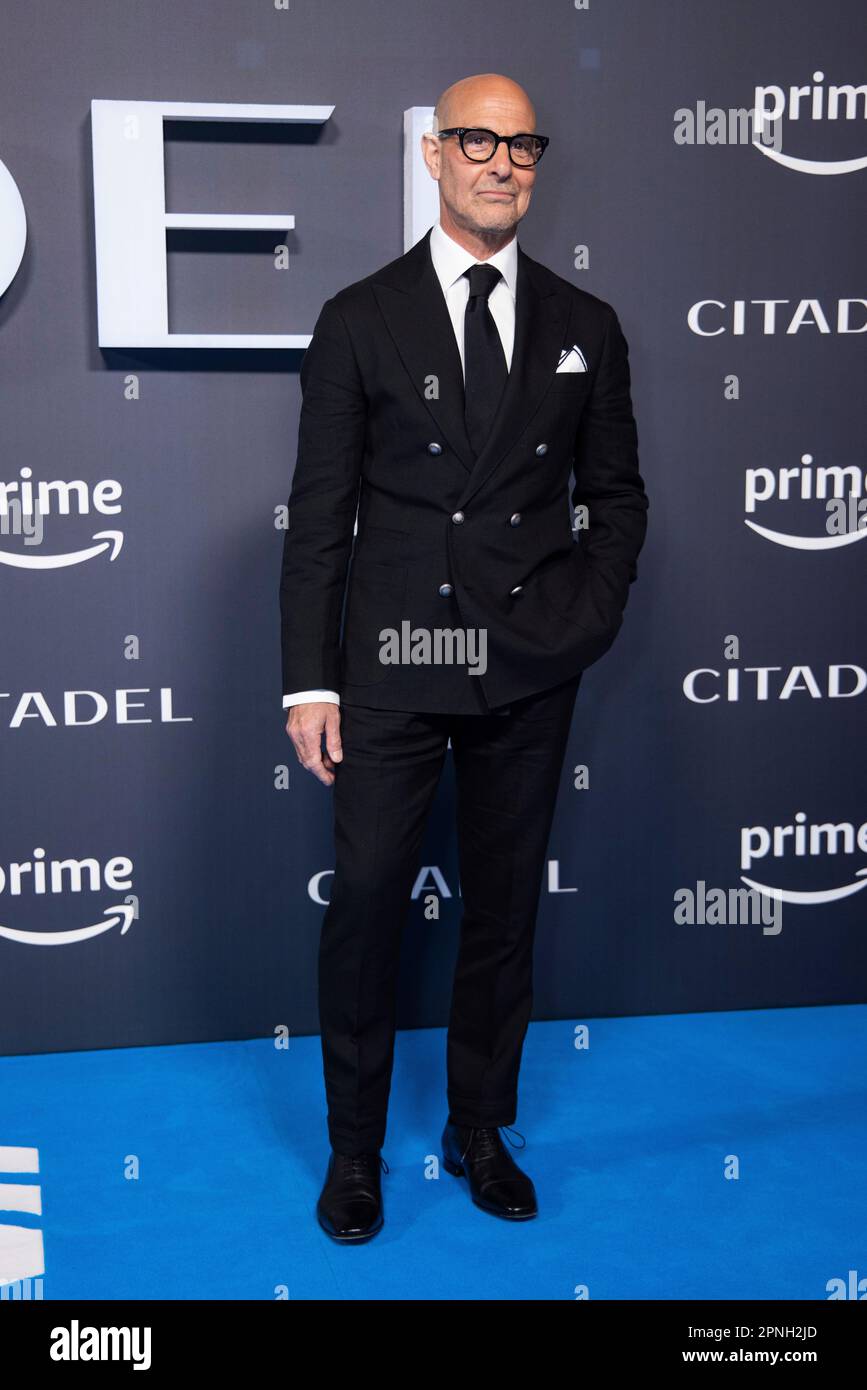 Stanley Tucci poses for photographers upon arrival at the premiere of ...