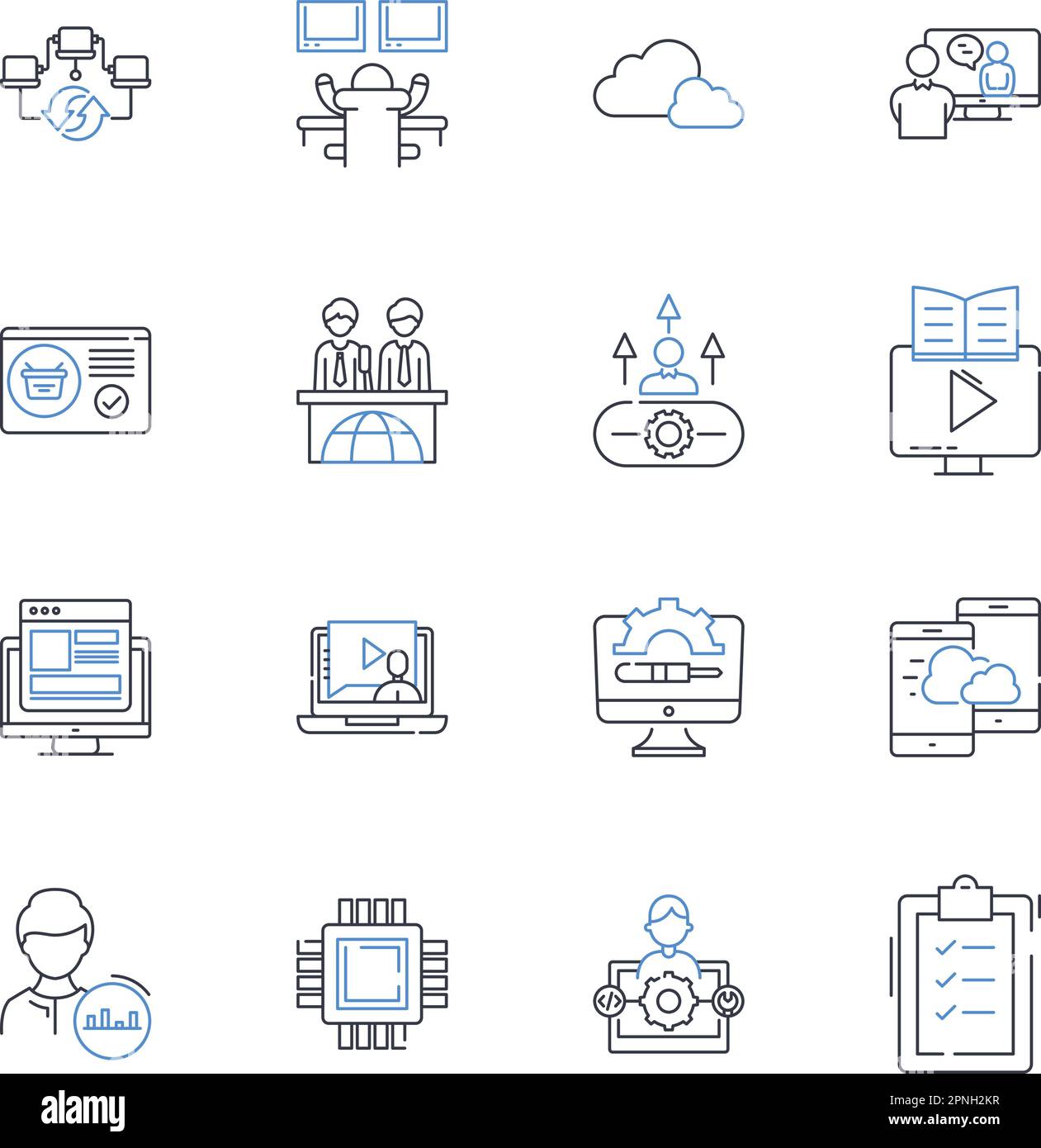 Cybernetic devices line icons collection. Cyborgs, Robotics, Augmented ...