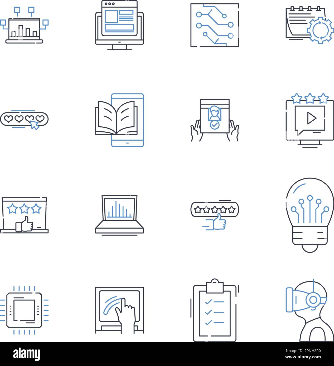 Communication And Connection Line Icons Collection Dialogue