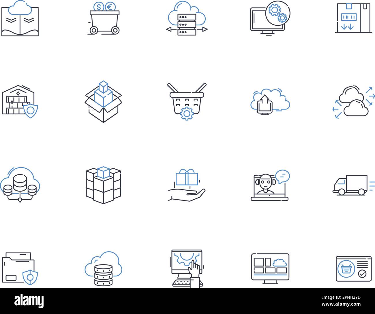 Amassing line icons collection. Accumulation, Collection, Gathering ...