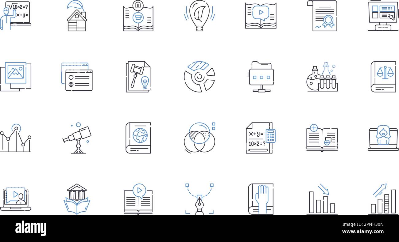 Visual arts line icons collection. Paintings, Sculptures, Sketches ...