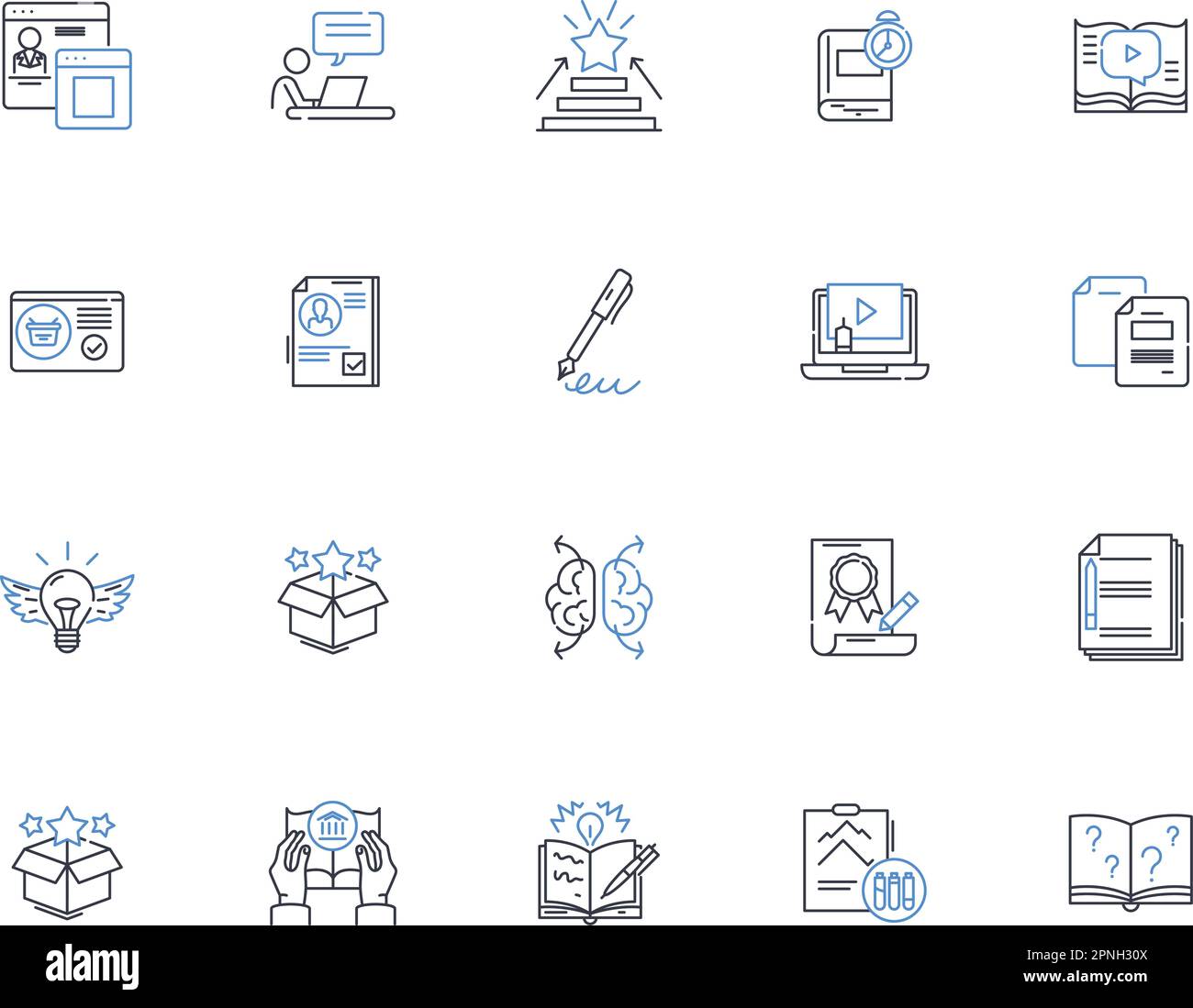 Intelligence improvement line icons collection. Cognition, Brainpower ...