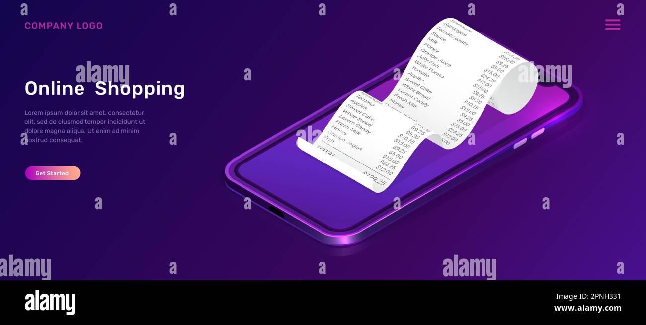 Online shopping, isometric concept vector illustration. Smartphone ...