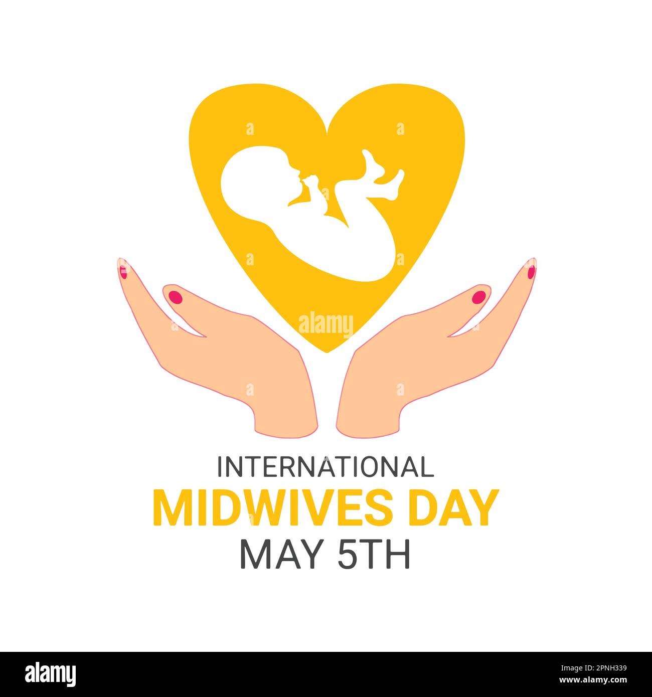 International Midwives Day. May 5Th. Template for background, banner, card, poster with text ...