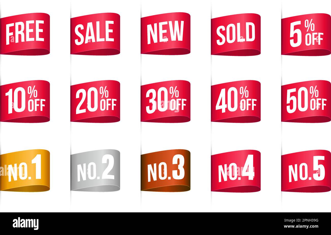 Sales tag label vector illustration set Stock Vector Image & Art - Alamy
