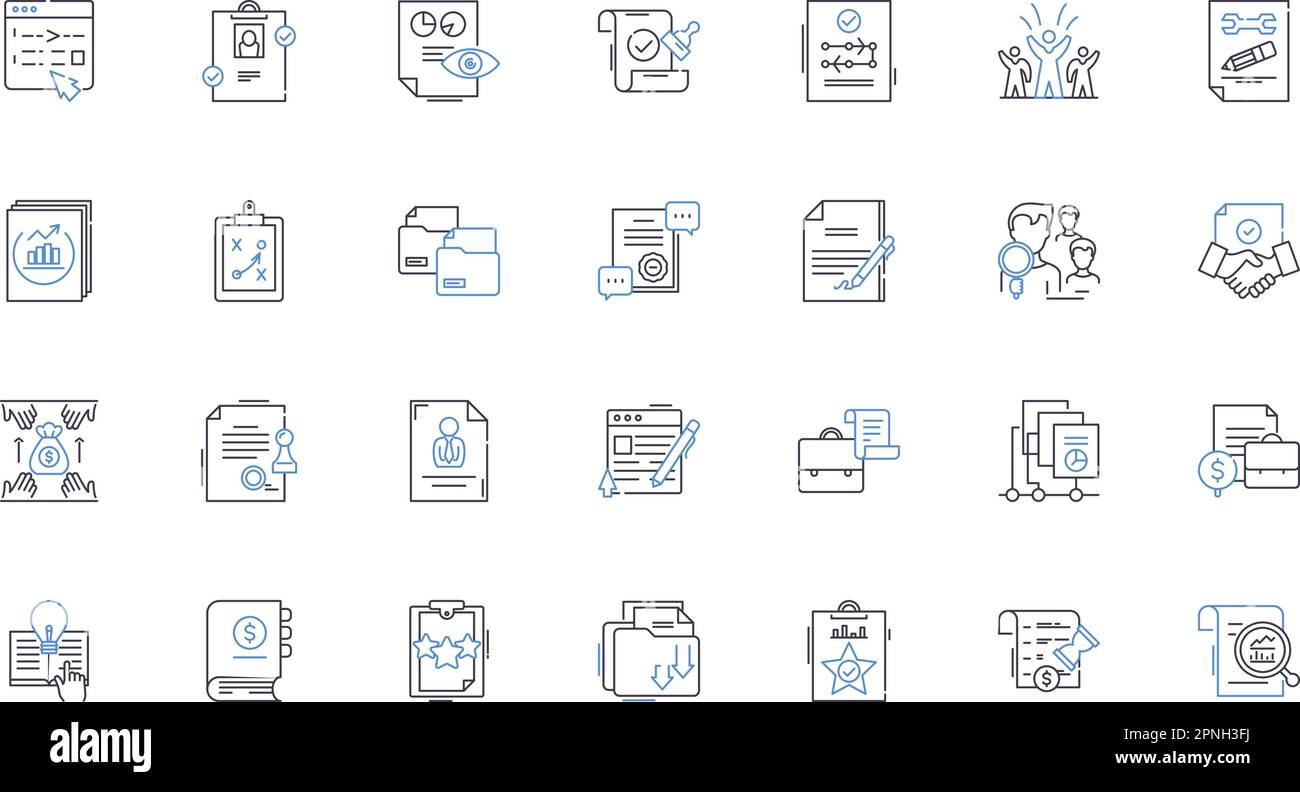 Sales orders line icons collection. Invoicing, Shipping, Returns ...