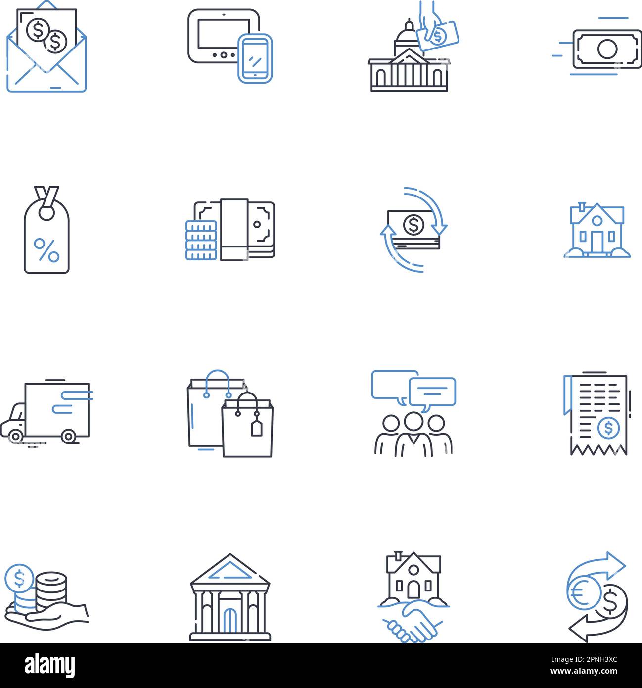 Project Tools Line Icons Collection Planning Collaboration