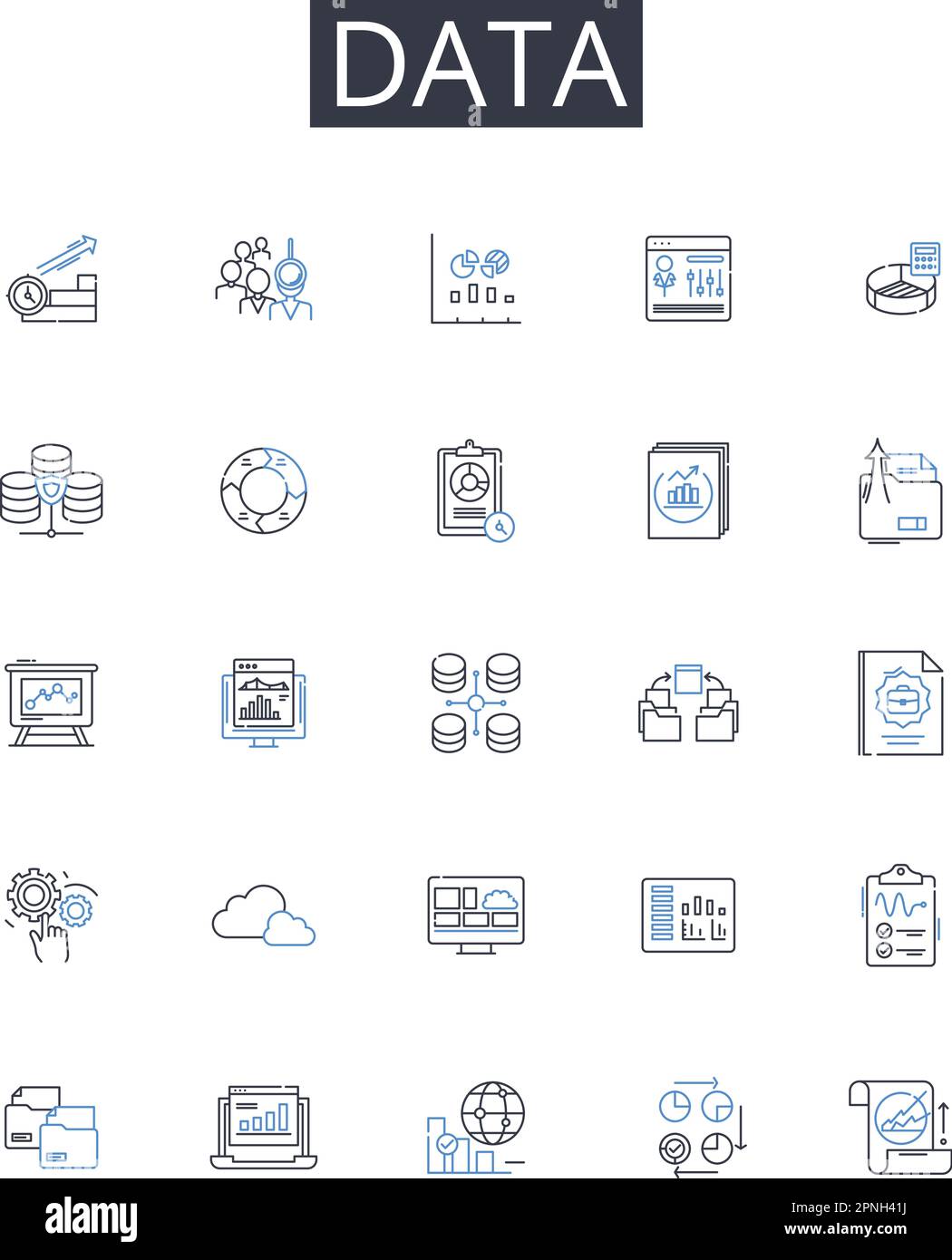 Data line icons collection. Information, Facts, Figures, Stats, Records ... Data line icons collection. Information, Facts, Figures, Stats, Records ...