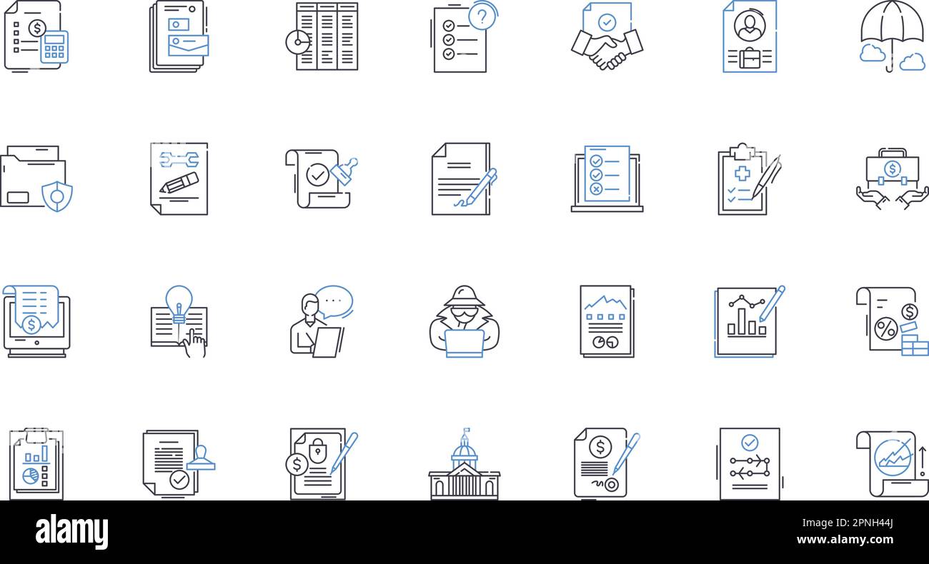 Safety net line icons collection. Protection, Support, Security, Backup ...