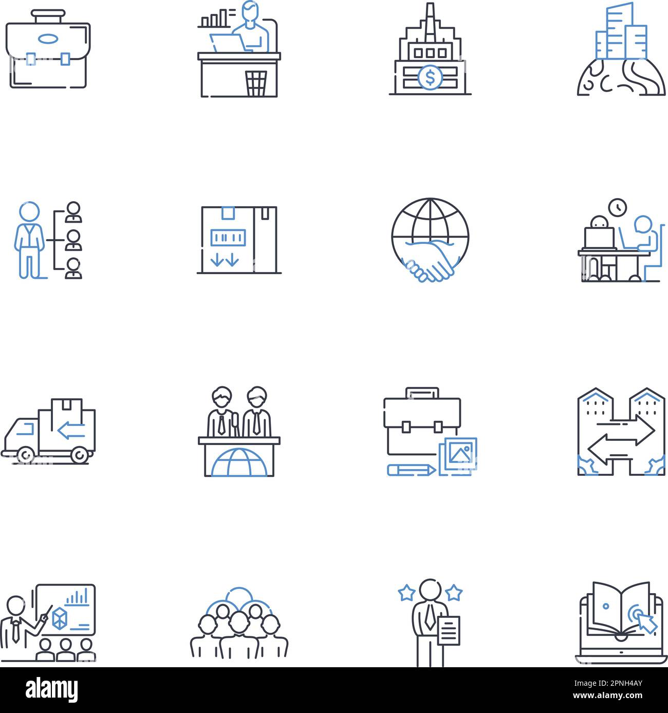 Digital Transformation Line Icons Collection Innovation Data Cloud Automation Mobile