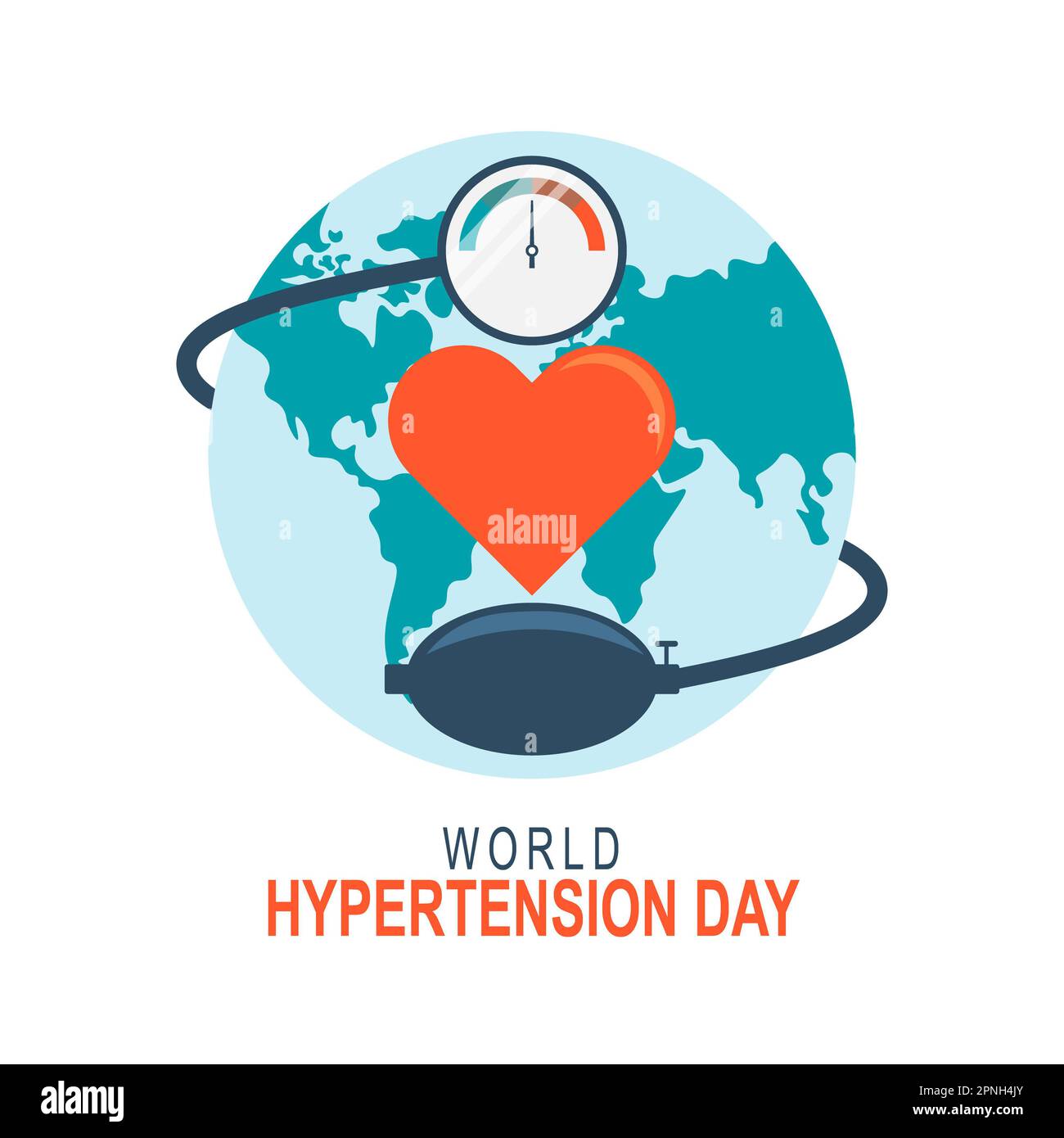 World Hypertension Day background. Health, Awareness, Diseases. Vector ...