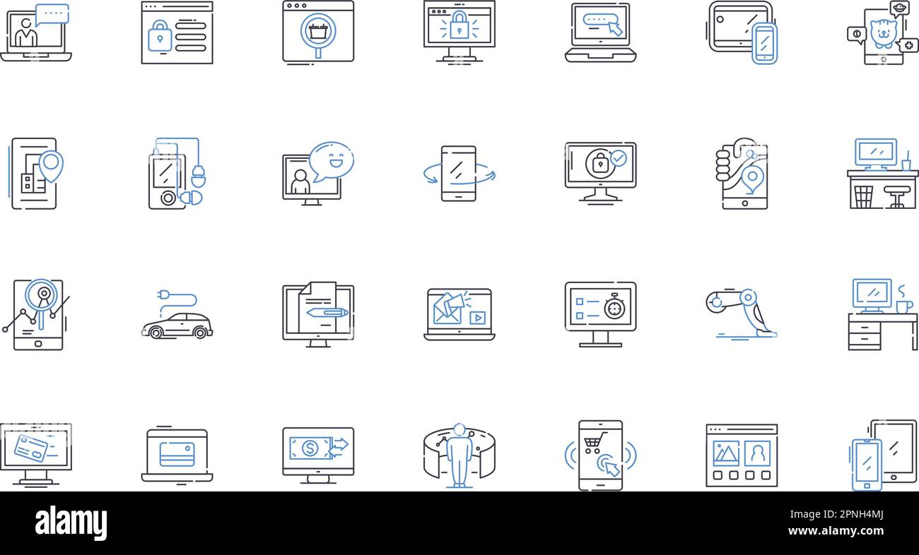 World Wide Web line icons collection. Internet, Browser, Website ... World Wide Web line icons collection. Internet, Browser, Website ...