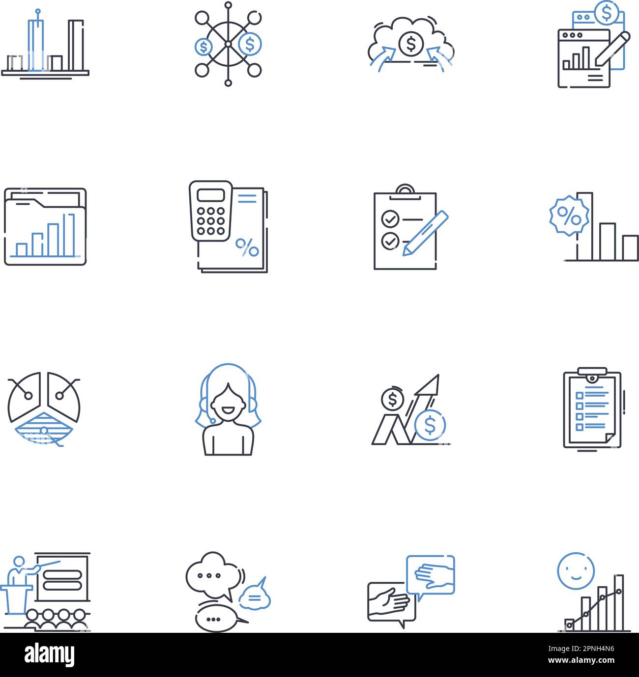 Rating Line Icons Collection Evaluation Ranking Assessment Scoring Grading Review