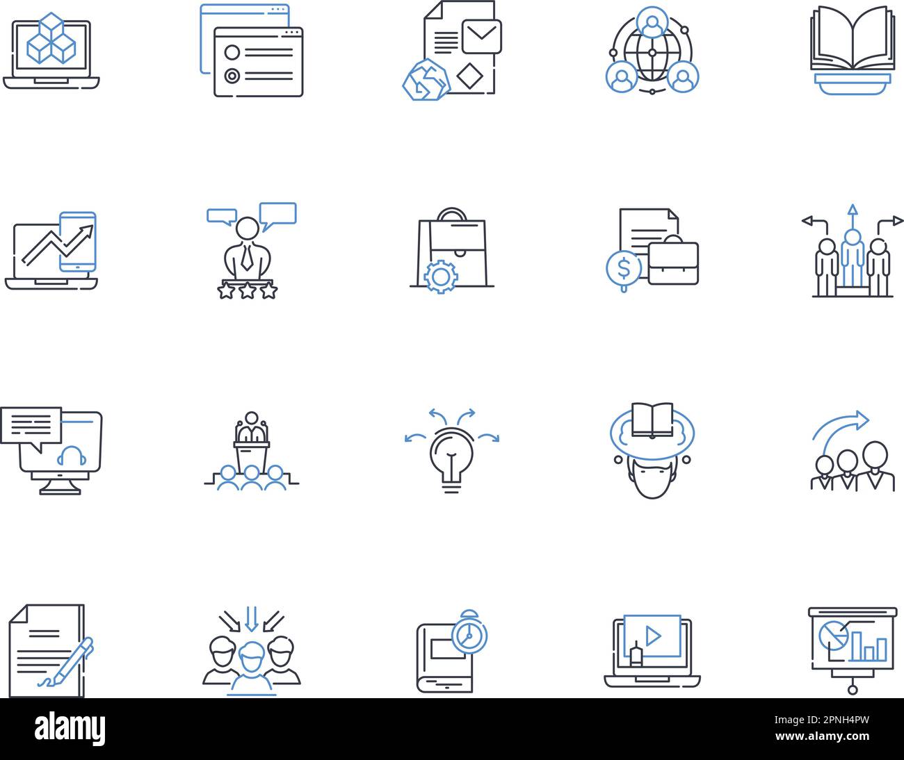 Supply chain management line icons collection. Logistics, Procurement ...