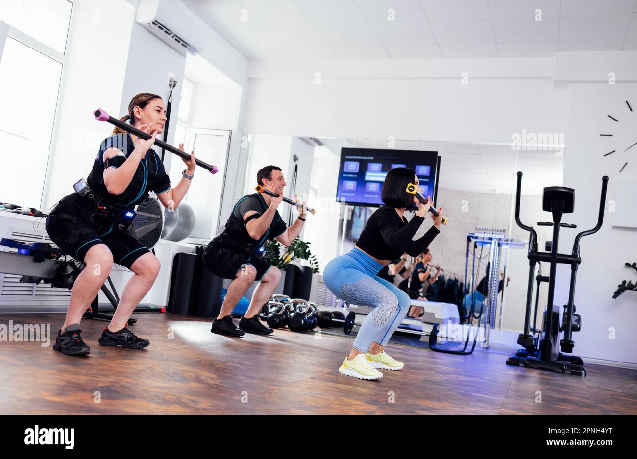 Husband wife trainer workout in hi-res stock photography and images - Alamy