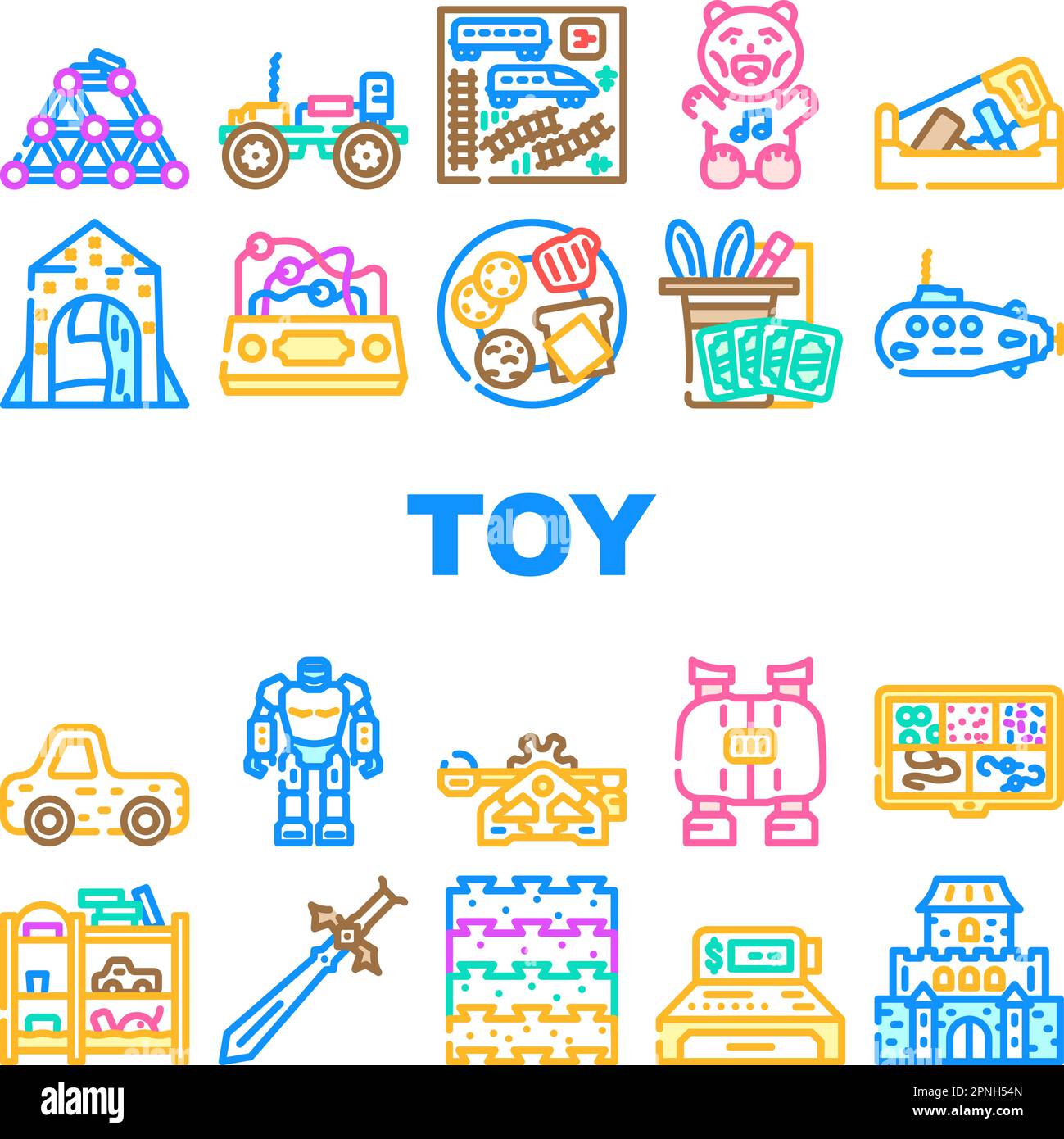 Box children toy plush Stock Vector Images - Alamy