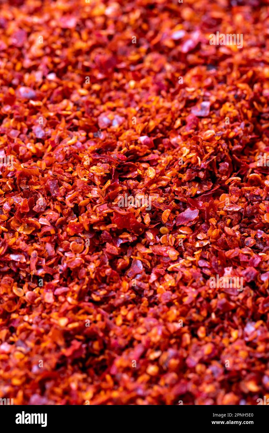 Chili pepper flake white background hi-res stock photography and images ...