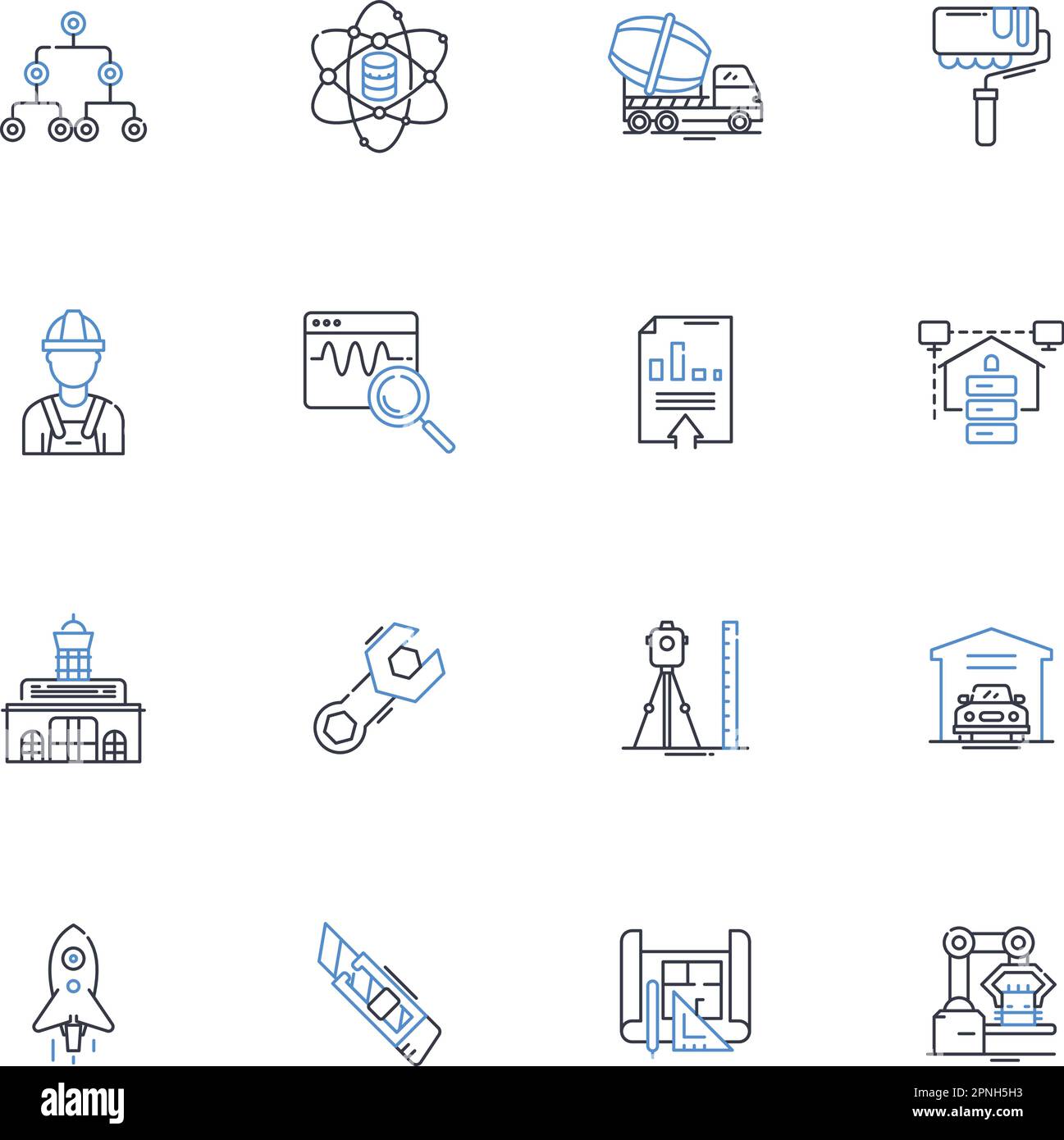 Technician line icons collection. Repair, Maintenance, Installation ...