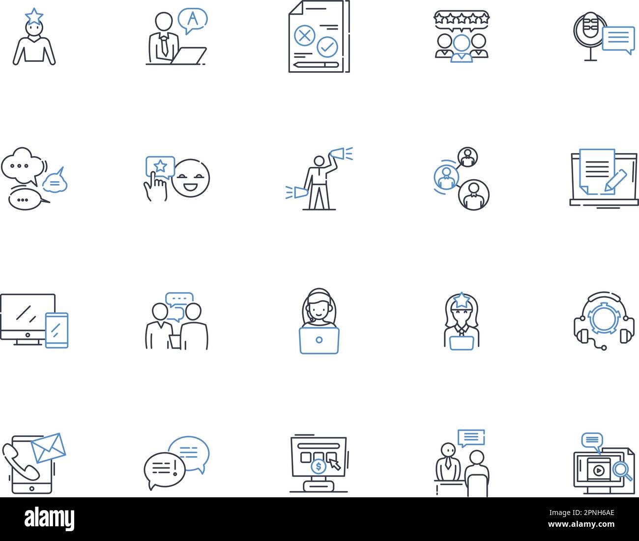 Analysis line icons collection. Insight, Scrutiny, Examination ...