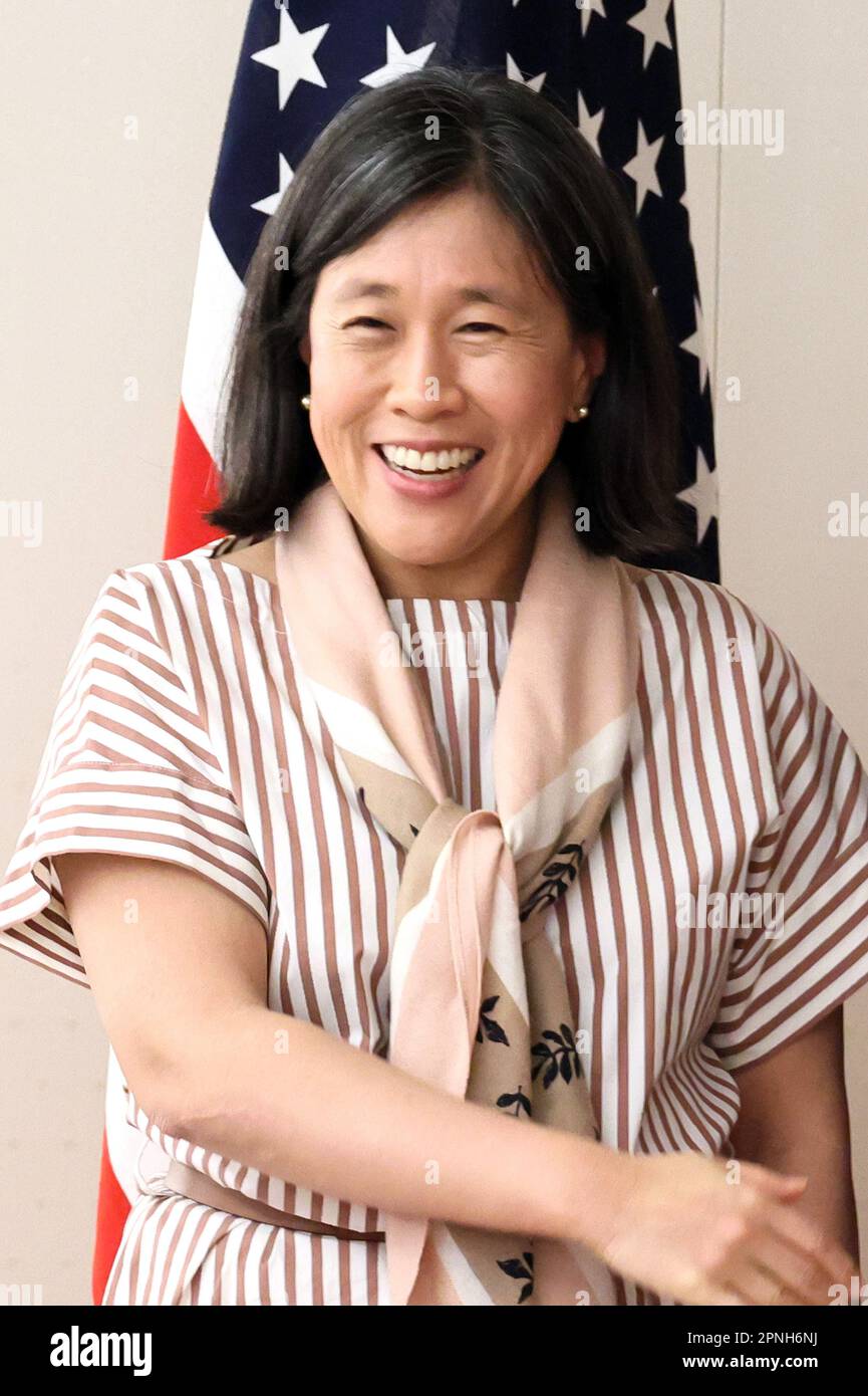 Tokyo, Japan. 19th Apr, 2023. United States Trade Reprresentative (USTR ...