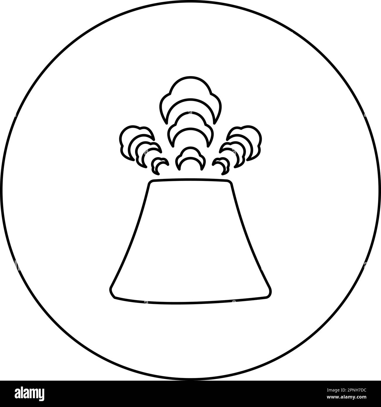 Volcano activity with smoke eruption concept natural pollution cloud ...