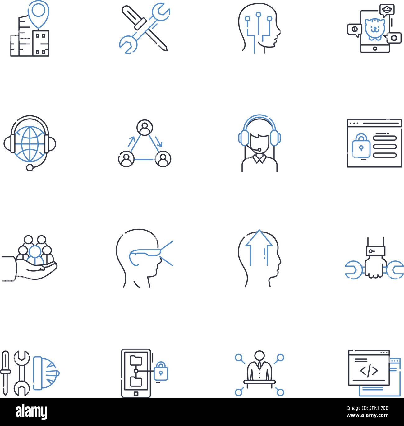 Gatekeeper line icons collection. Keeper, Guardian, Protector, Sentinel ...